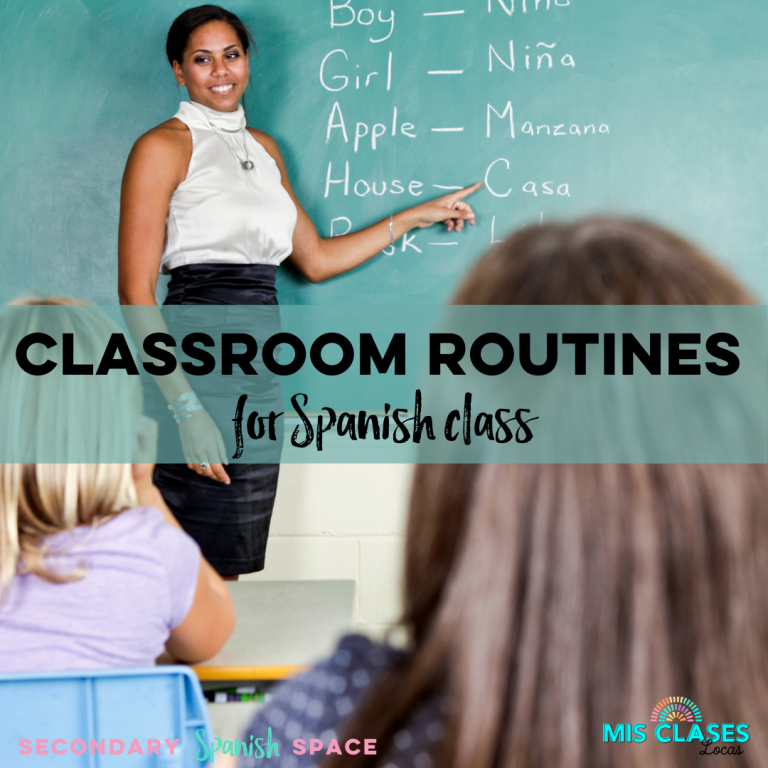 Classroom Routines for Spanish class - Secondary Spanish Space