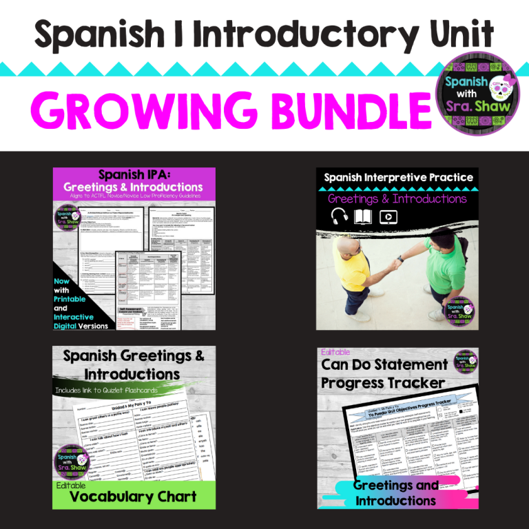 Engaging Activities for Spanish Introductory Conversation & Greetings